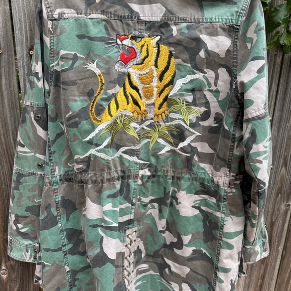 Pam & Gela | Jackets & Coats | Pam Gels Tiger Camo Jacket | Poshmark